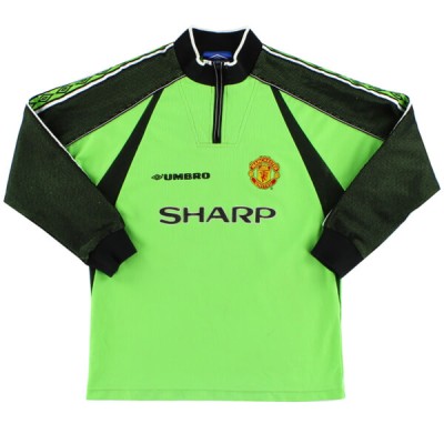 Retro Manchester United Home Goalkeeper Football Shirt 1998 - SoccerLord